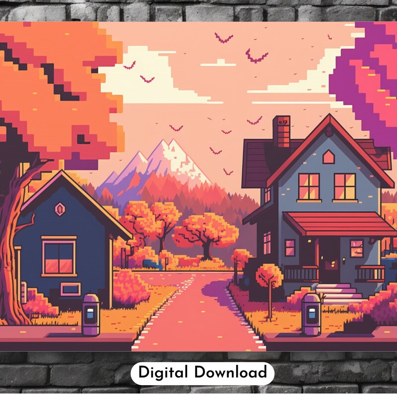 Pixel Art Print - Etsy