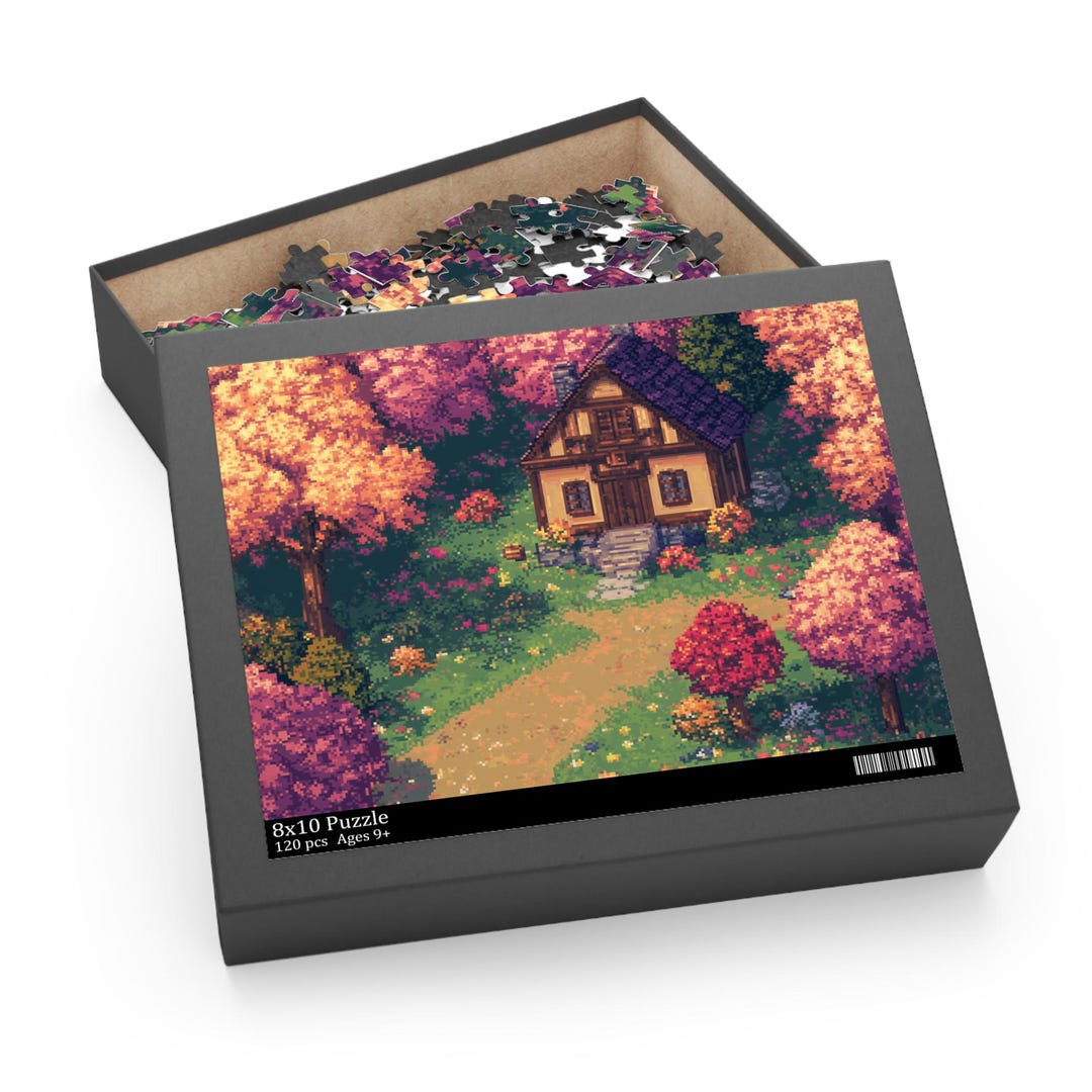 Lo Fi Pixel Art Cottage Puzzle, 16 Bit 8 Bit Gamer Puzzle, RPG Jigsaw ...