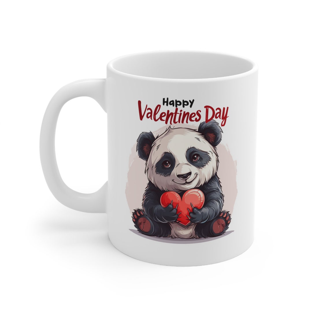 Panda Valentines Day Mug, Cute Panda Bear Valentines Gift, Panda Love ...