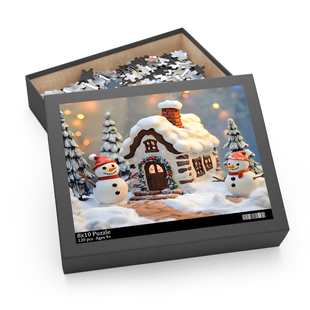 Christmas Puzzle, Snowman Puzzle, Christmas Village Jigsaw Puzzles 120 ...