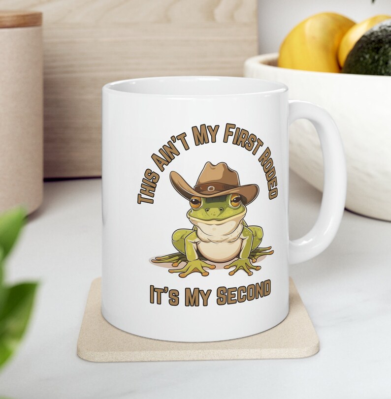 Rodeo Frog Coffee Cup, Funny Meme Mug, Frog Mug, Cute Toad Mug, Funny ...