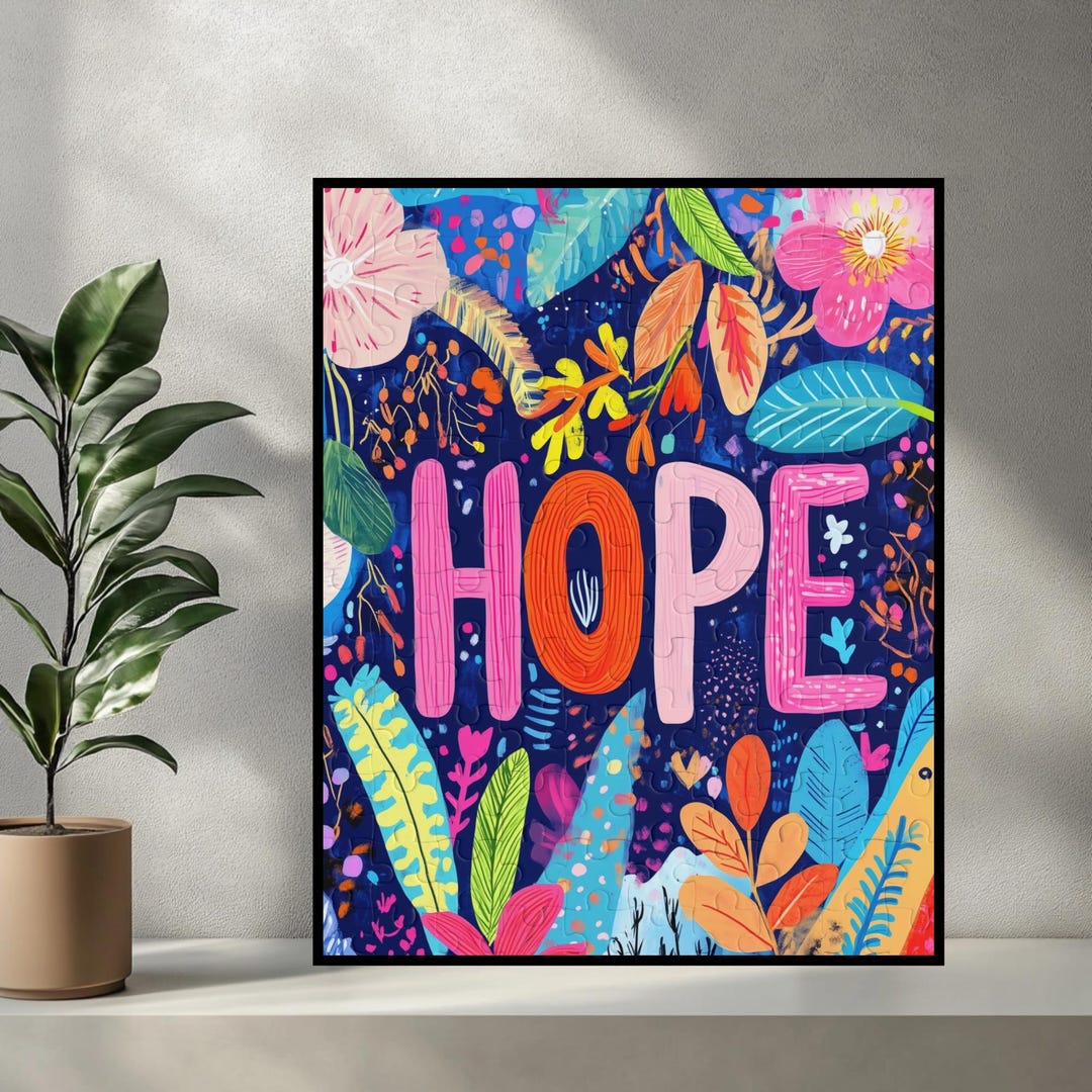Hope Puzzle, Motivational Inspiring Jigsaw for Teachers, Fun Colorful ...