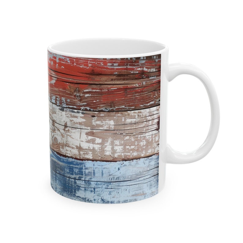 Red White and Blue Mug, 4th of July Mug, Independence Day Cup ...