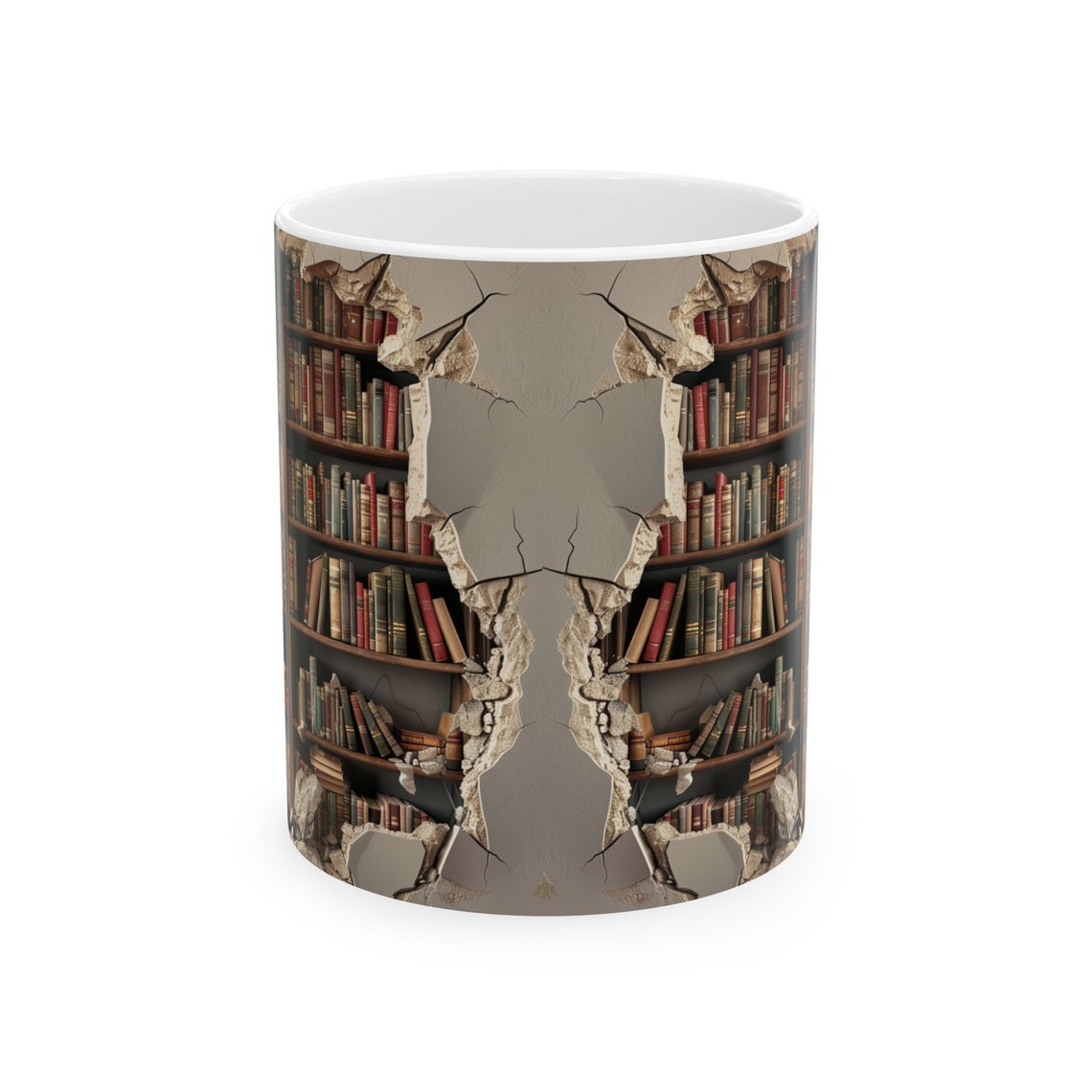 Book Mug, Library Bookshelf Mug, Book Lover Mug, Reader Mug, Reading ...