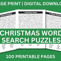Penguin Christmas Word Search - Etsy