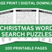 Penguin Christmas Word Search - Etsy