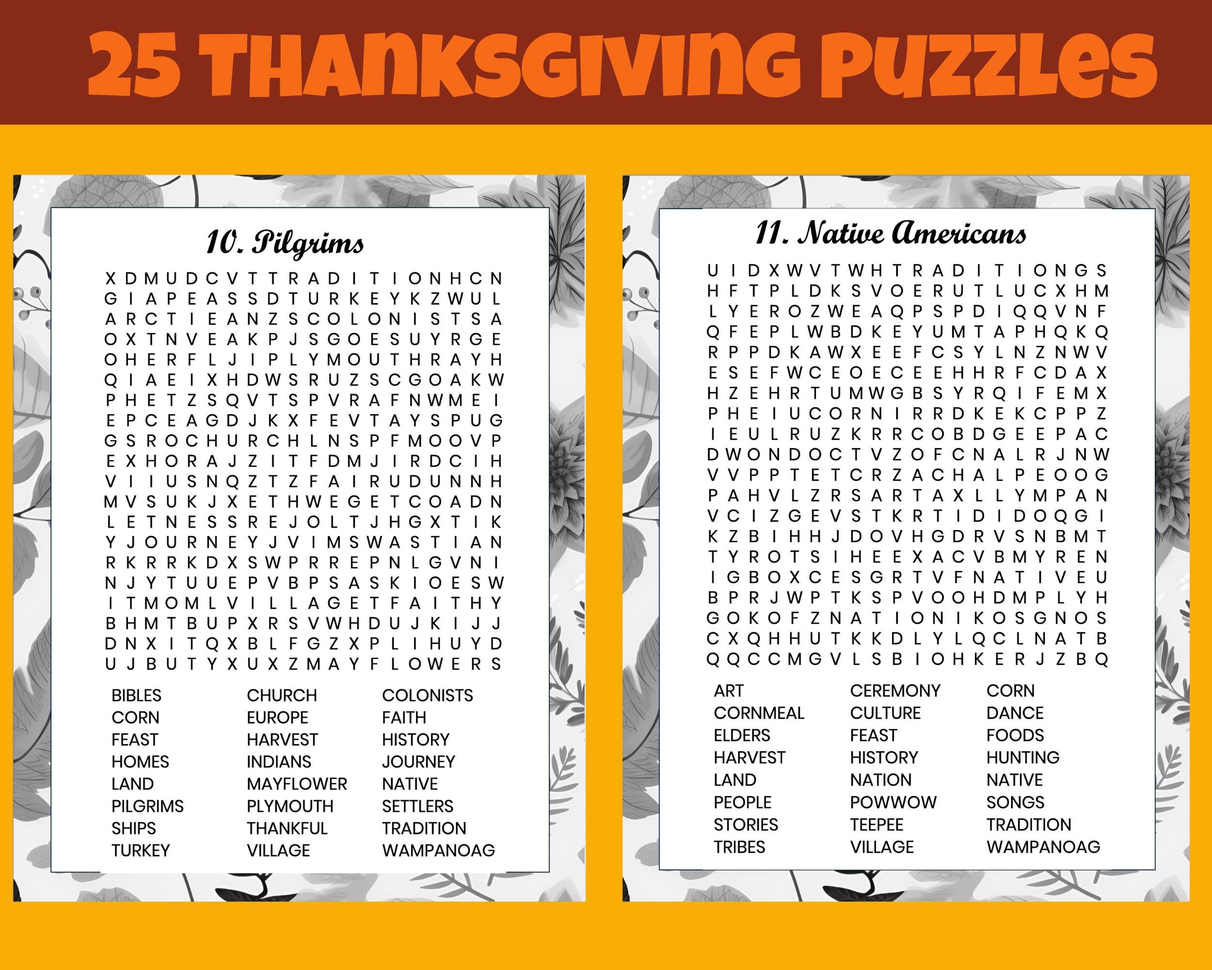 Thanksgiving Word Search Puzzles, Thanksgiving Coloring Pages, Fall ...
