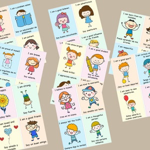 Positive Affirmation Cards for Kids, Printable Positivity Cards ...