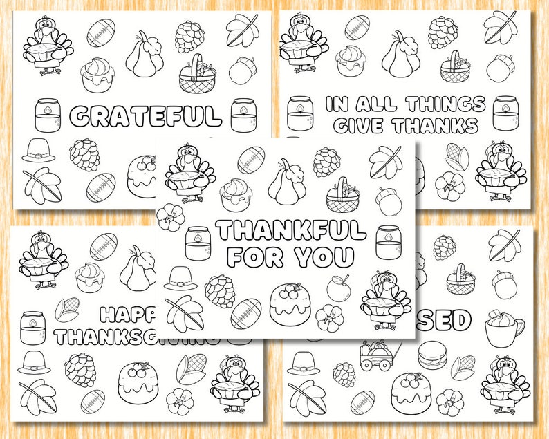 Thanksgiving Placemat Coloring Pages | 5 Printable Placemats for Kids ...