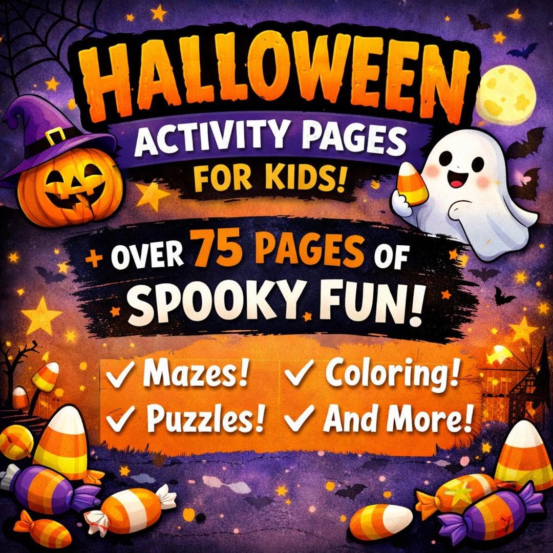 Halloween Activity Pages for Kids | Printable Halloween Games ...