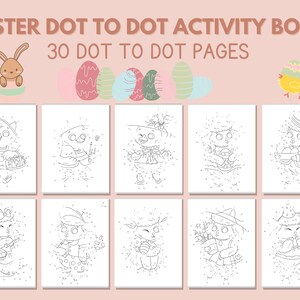 Easter Dot to Dot Activity Book, Spring Worksheets for Prek, Printable ...