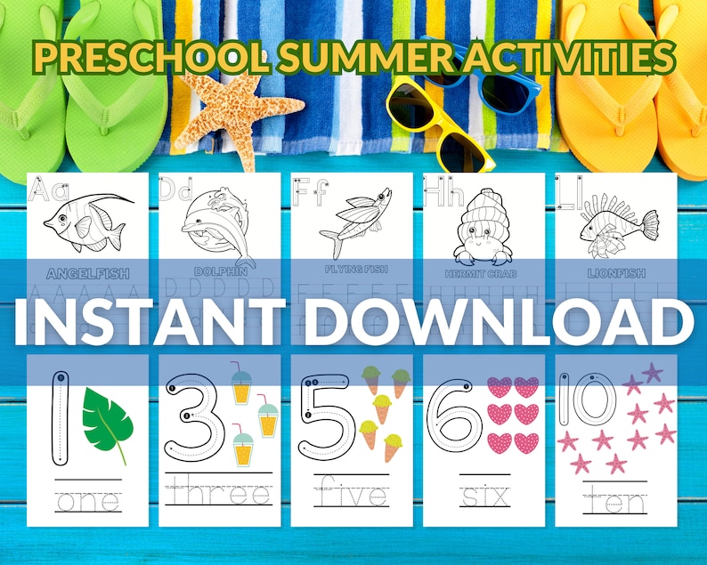 Preschool Summer Activity Printable, Summer Games, Printable Worksheets ...