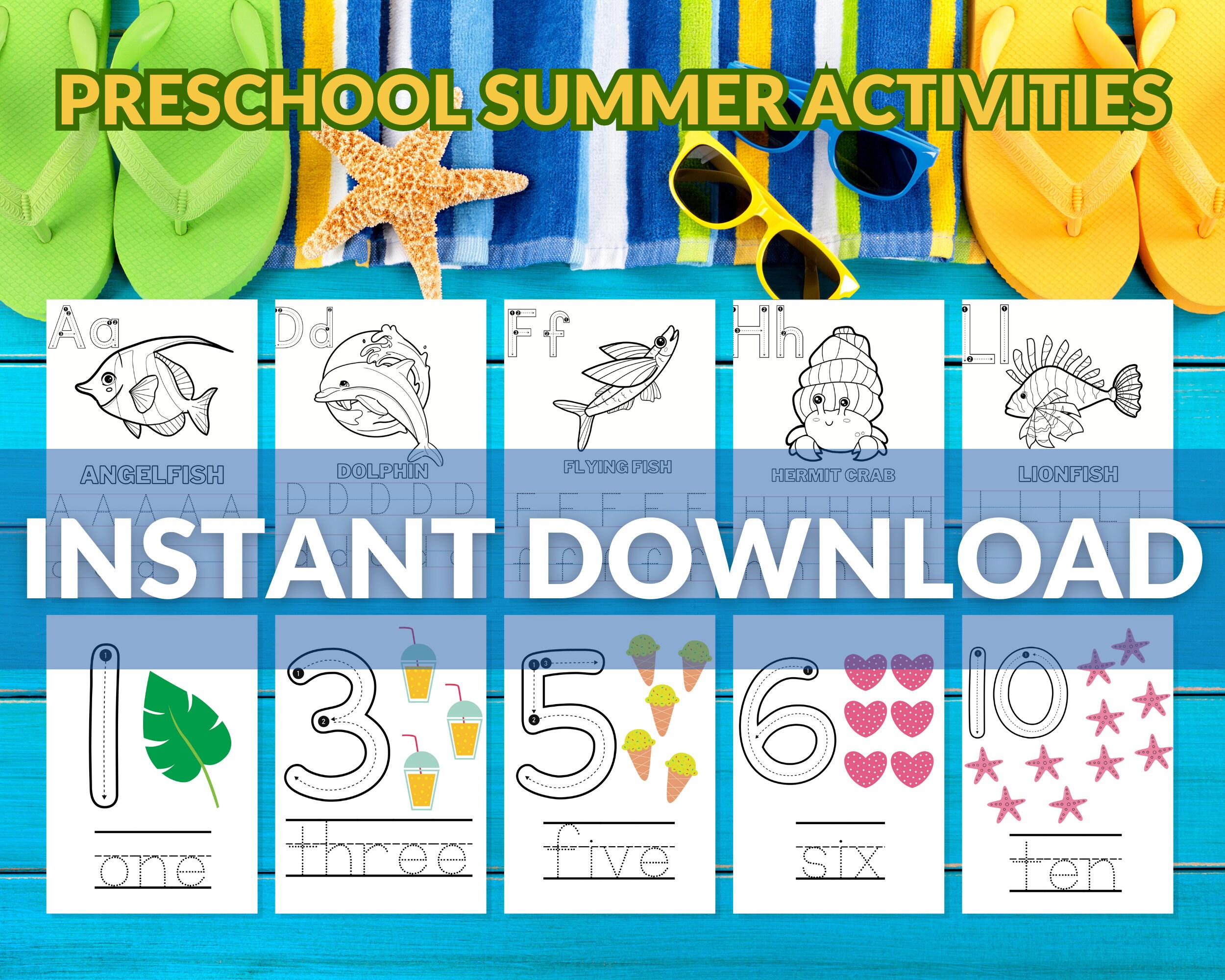 Preschool Summer Activity Printable, Summer Games, Printable Worksheets ...