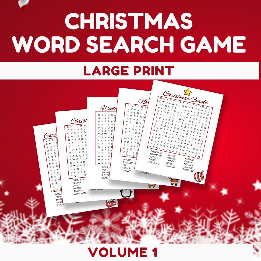 Christmas Word Search Game | Holiday | Fun Printable Winter Games ...