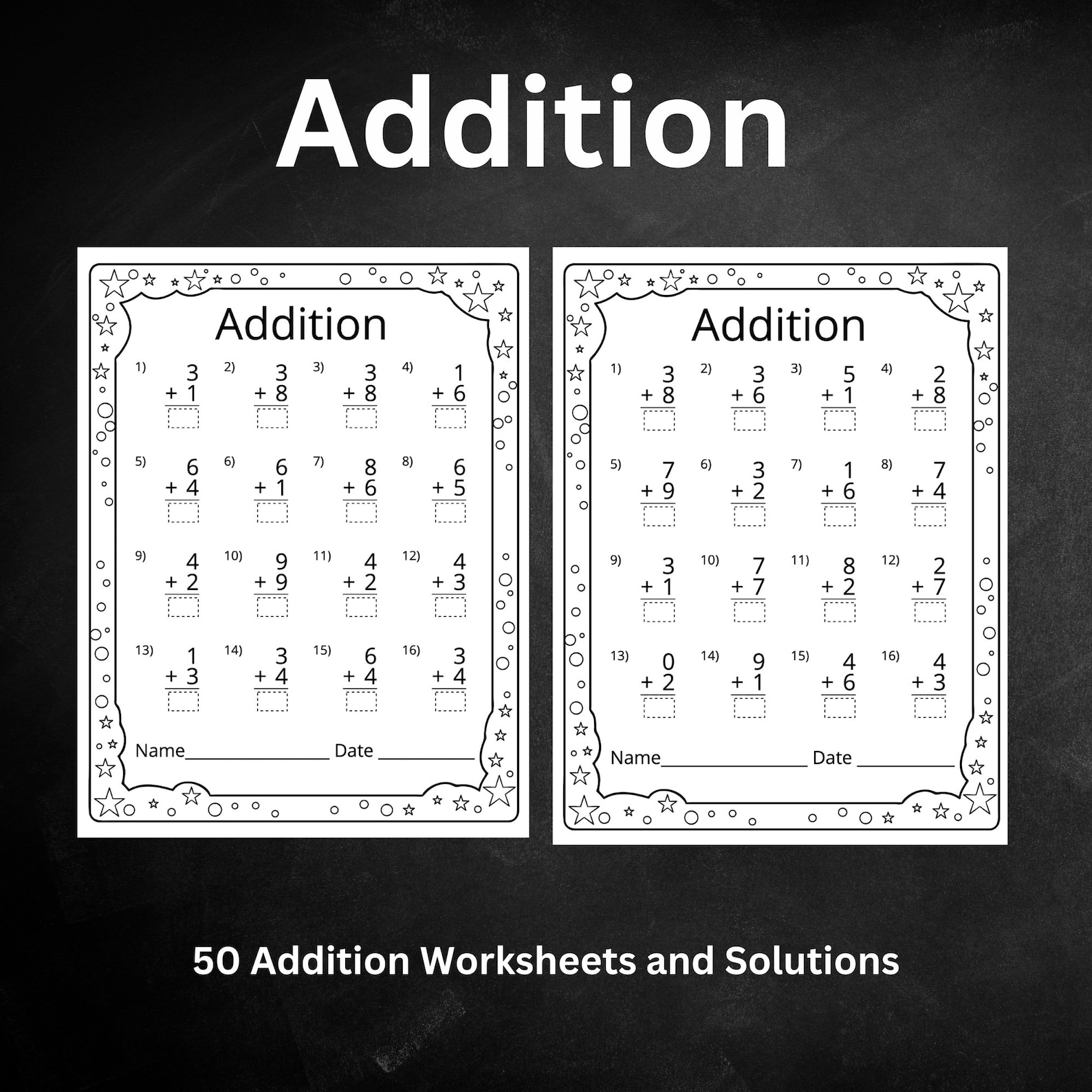 1st Grade Math Worksheets Addition Practice | Printable Addition Within ...