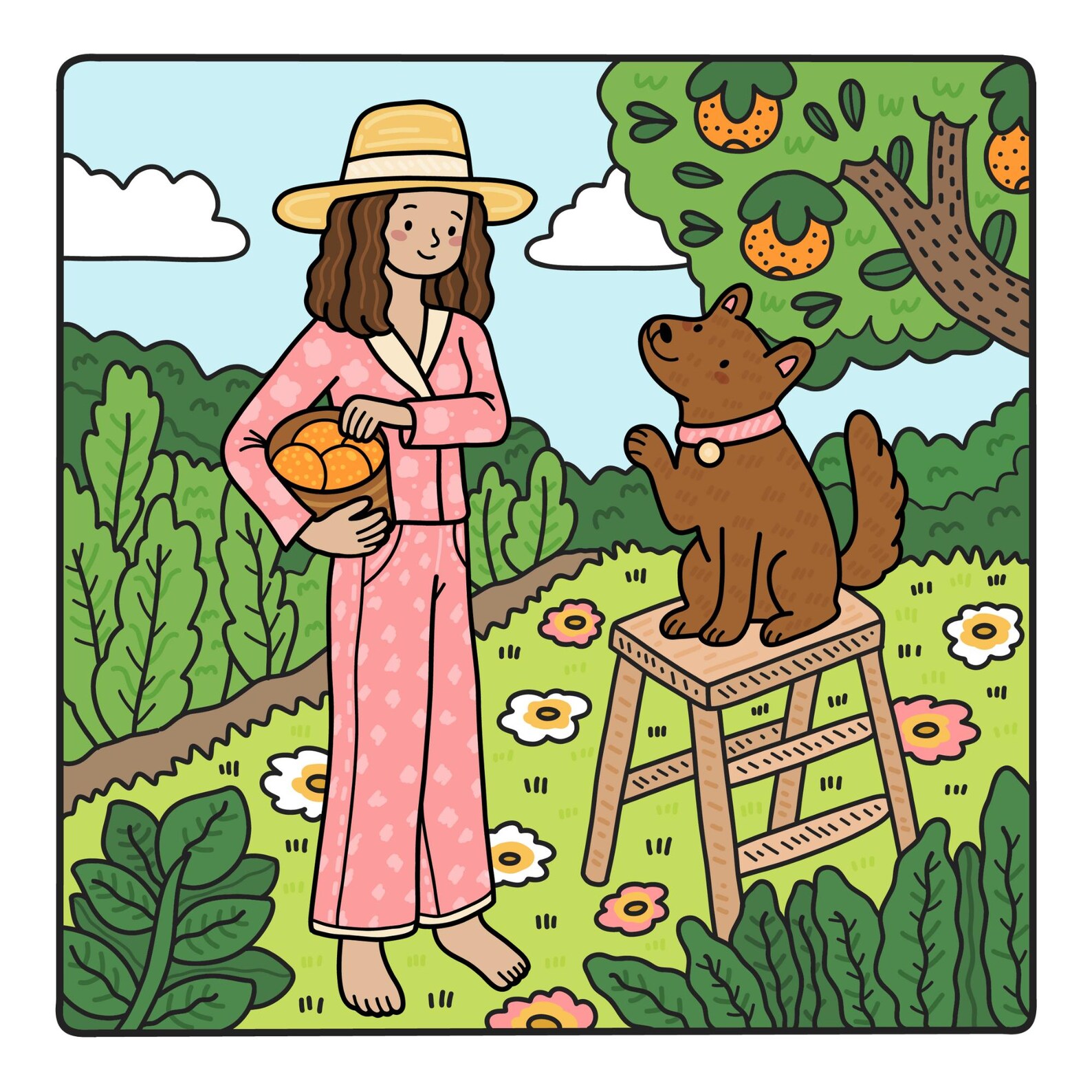 Summer Girl Coloring Book: 30 Bold & Easy Pages (digital Download) - Etsy
