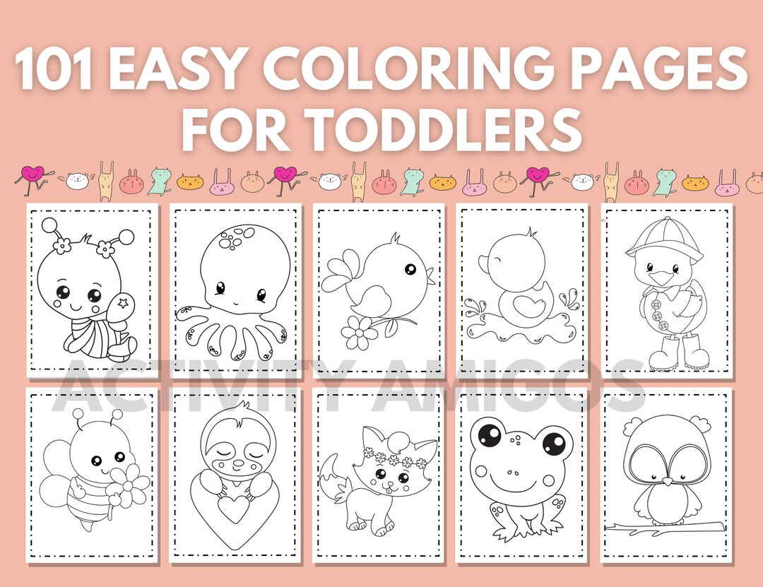 101 Animal Coloring Pages for Kids, Pre-k and Preschool Activity Sheets ...