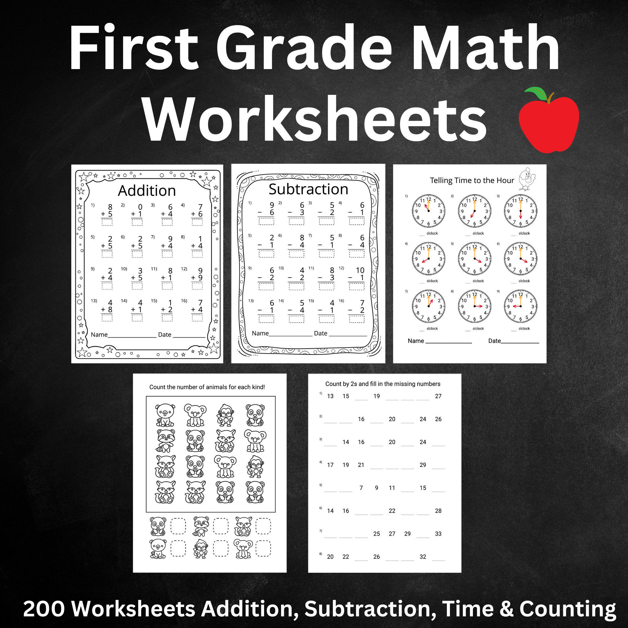Free Printable Math Worksheets For 6th Graders Addition Drills