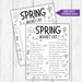 Spring Bucket List Printable, to Do List, Kids Activities, Spring ...