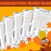 Thanksgiving Word Search Puzzles, Thanksgiving Coloring Pages, Fall ...