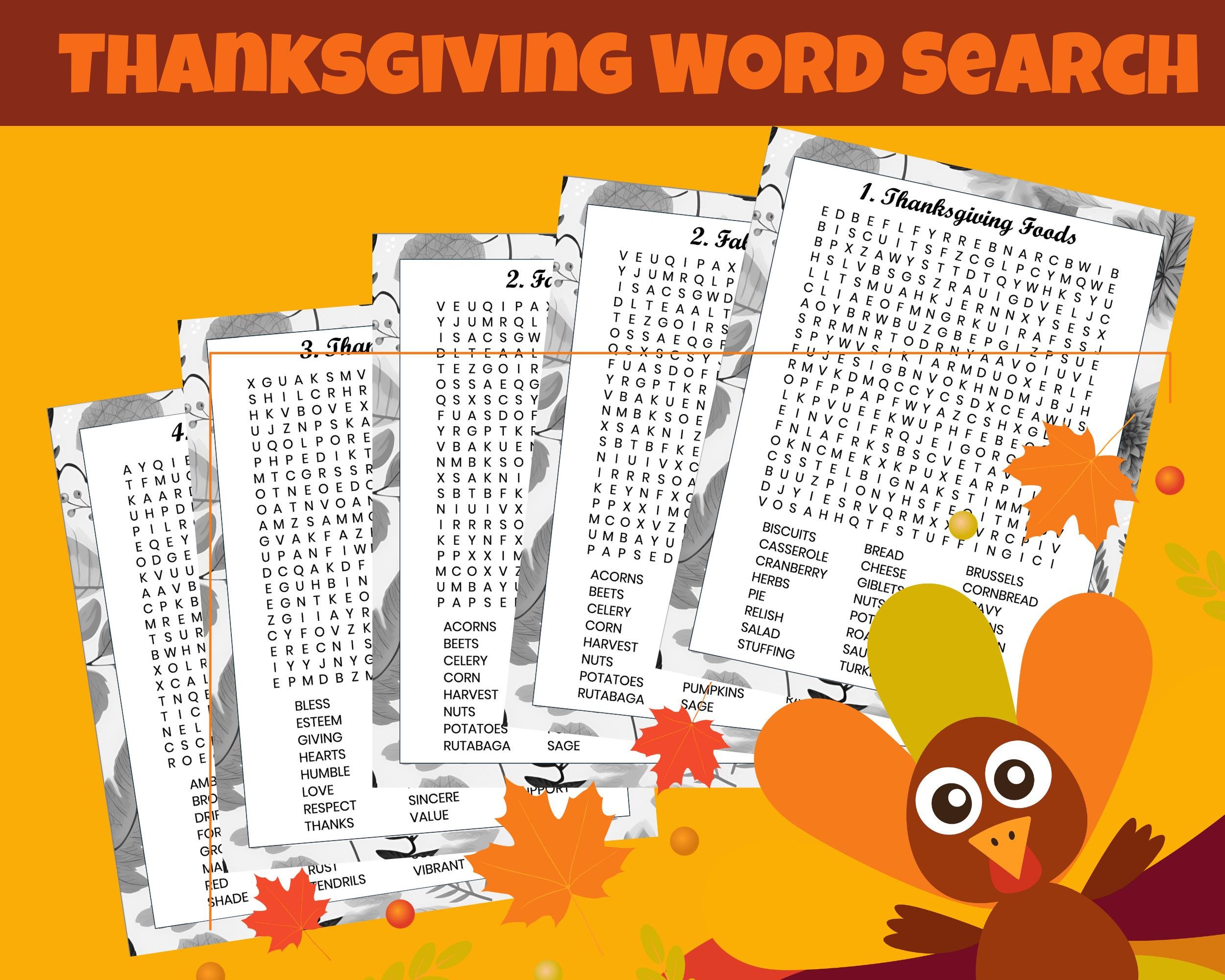 Thanksgiving Word Search Puzzles, Thanksgiving Coloring Pages, Fall ...