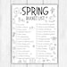 Spring Bucket List Printable, to Do List, Kids Activities, Spring ...