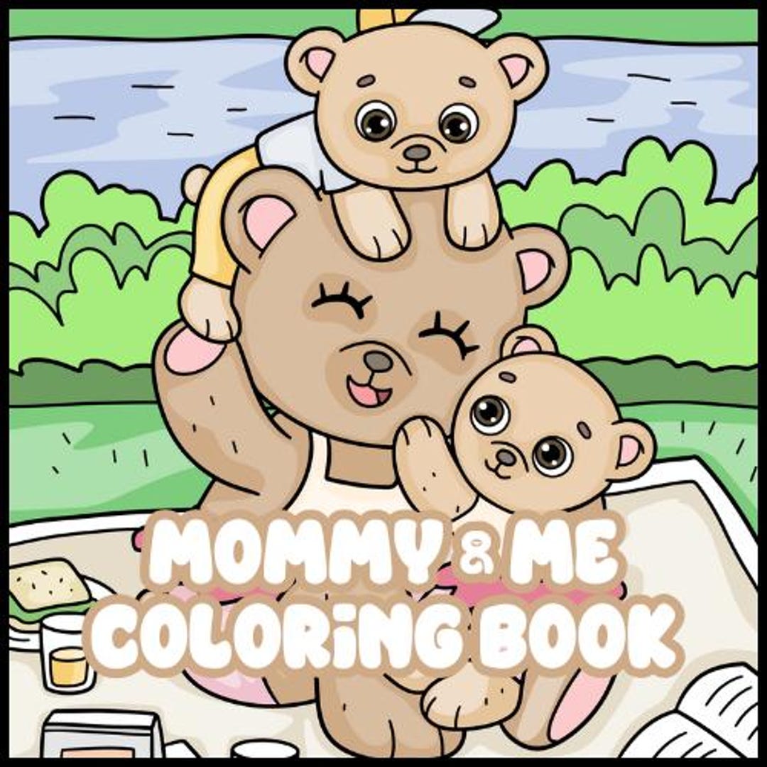 Mother's Day Coloring Pages, Mommy and Me Coloring Book | Cute Animal ...