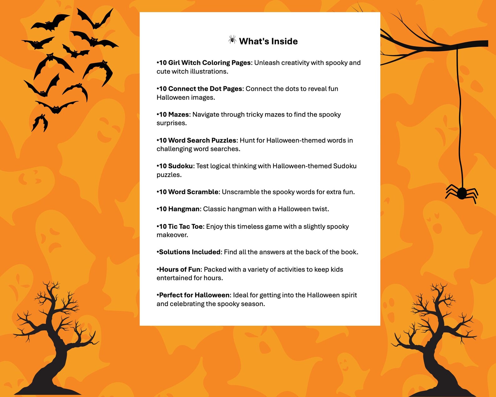 Halloween Activity Pages | Printable | Halloween Coloring | Word Search ...
