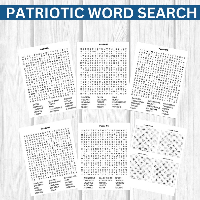 Fourth of July Word Search Puzzle, Patriotic Printables, Memorial Day ...