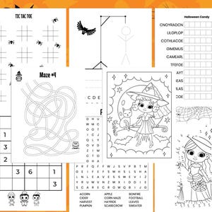 Halloween Activity Pages | Printable | Halloween Coloring | Word Search ...