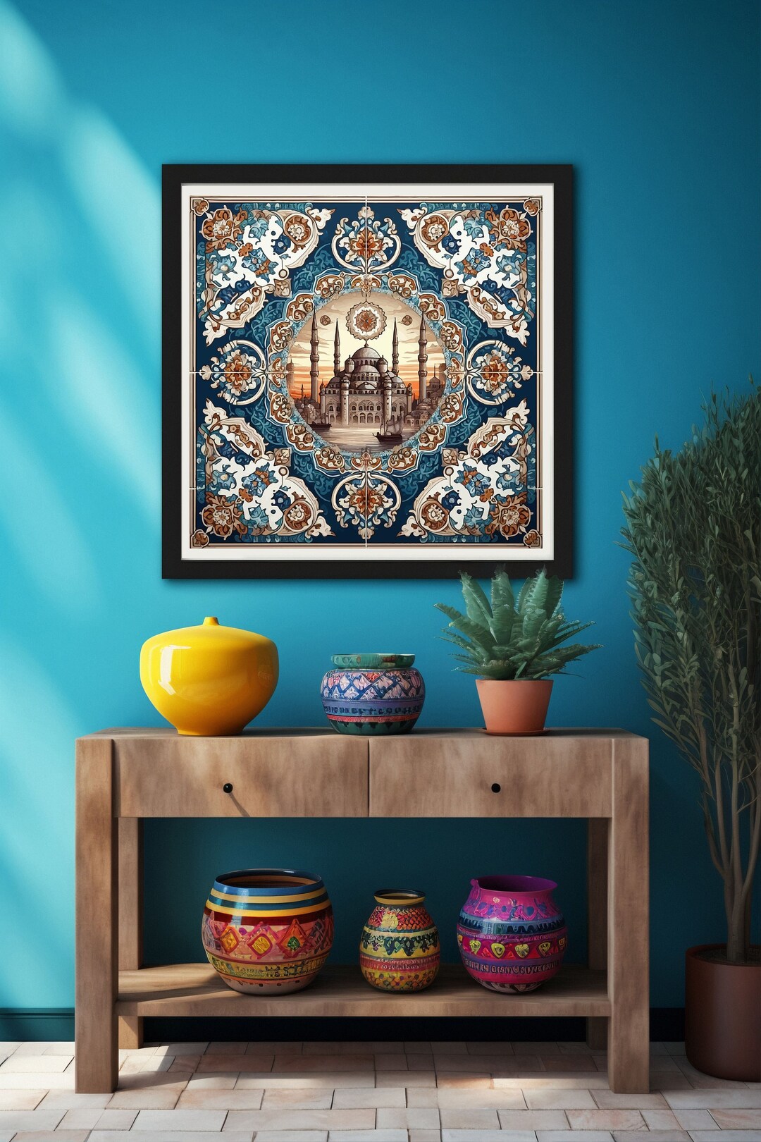 Hagia Sophia Grand Mosque Wall Art, Ottoman Seramic Tiles Art, Ottoman ...