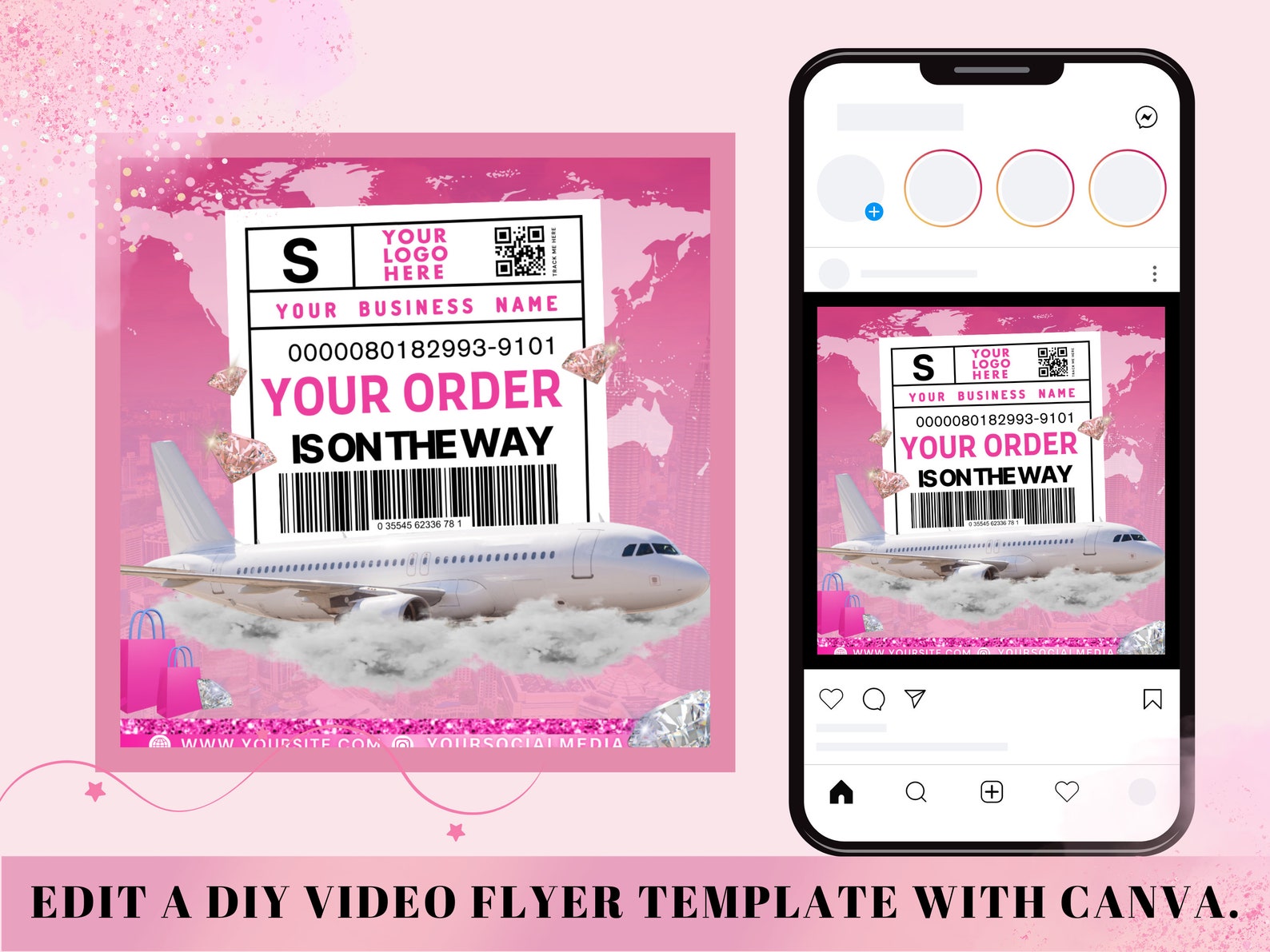 Shipping Flyer, DIY Flyer Template Design, Orders Have Shipped Flyer ...