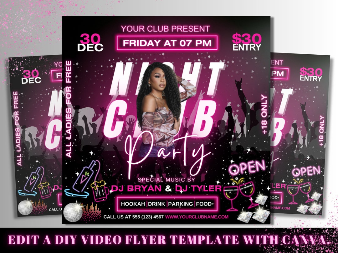 Club Flyer, DIY Flyer Template Design, Event Flyer, Party Invitation ...