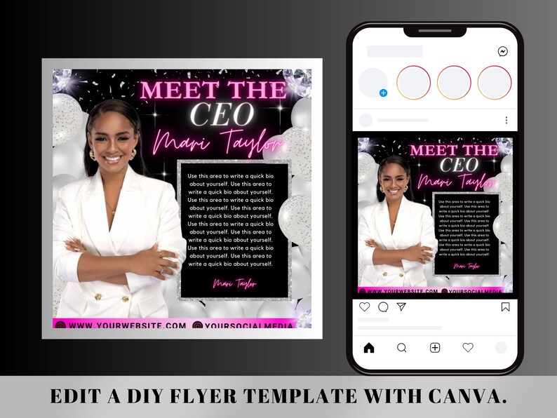 Meet the CEO Flyer, DIY Flyer Template Design, Meet the Owner Flyer ...