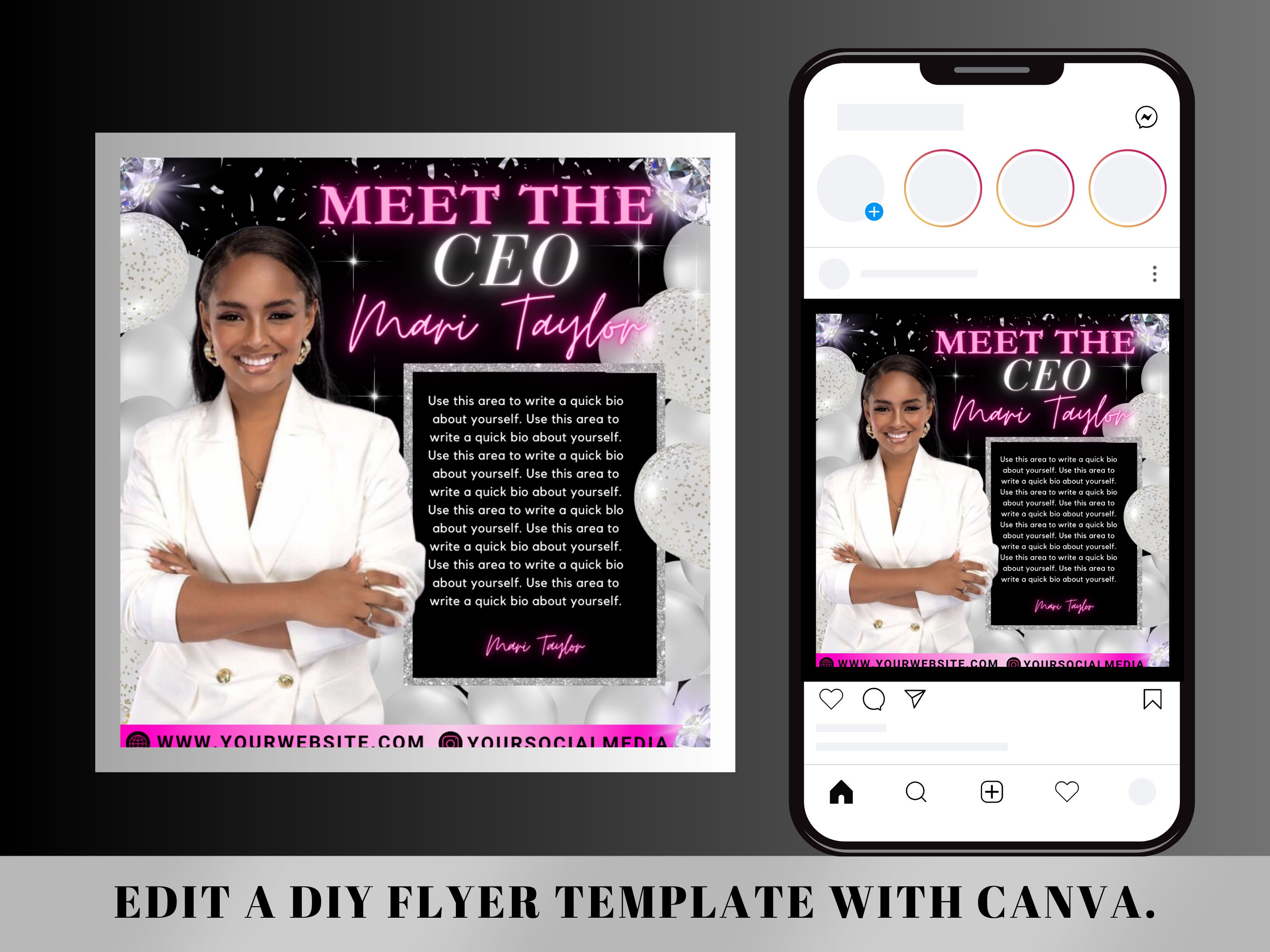 Meet the CEO Flyer, DIY Flyer Template Design, Meet the Owner Flyer ...
