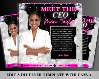 DIY Meet the CEO Flyer Template Entrepreneur Flyer Meet the Owner Flyer ...