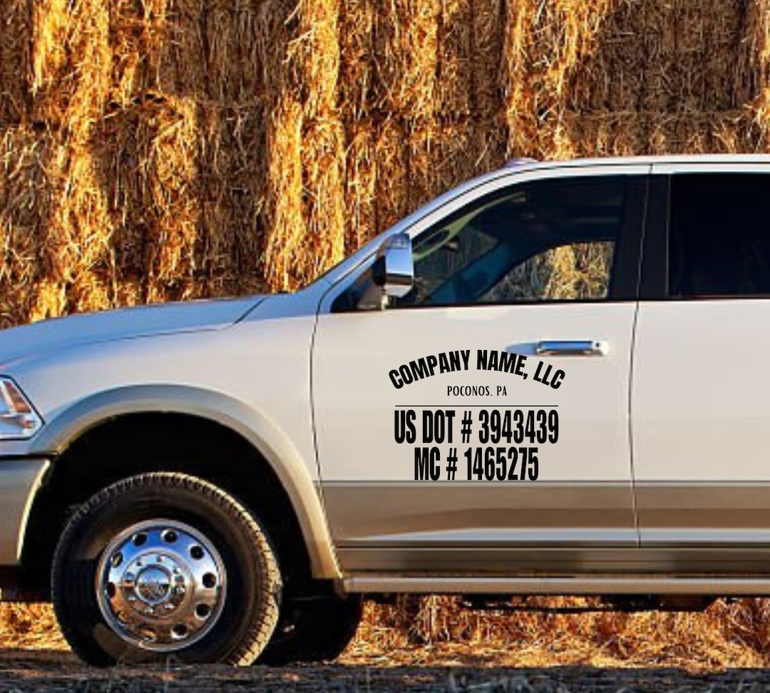 US Dot Number Decal, Trucking Company Decal, MC Number Decal, Business ...