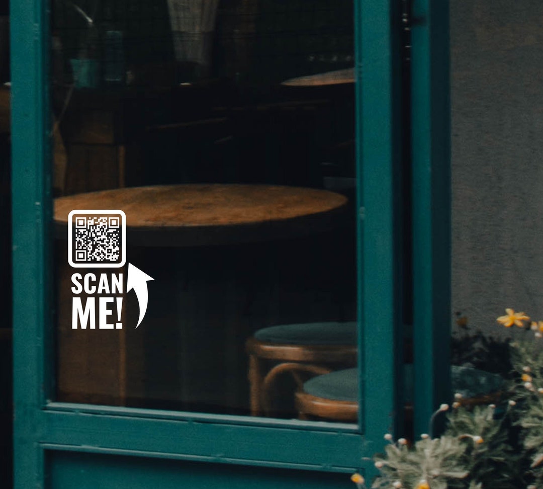 Personalized Qr Code Decal, Custom Window Qr Code, Storefront Qr Code ...