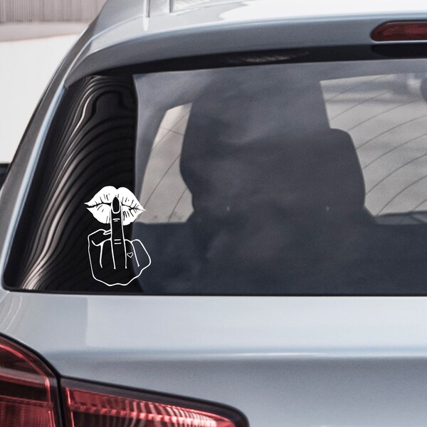 Middle Finger Car Decals - Etsy