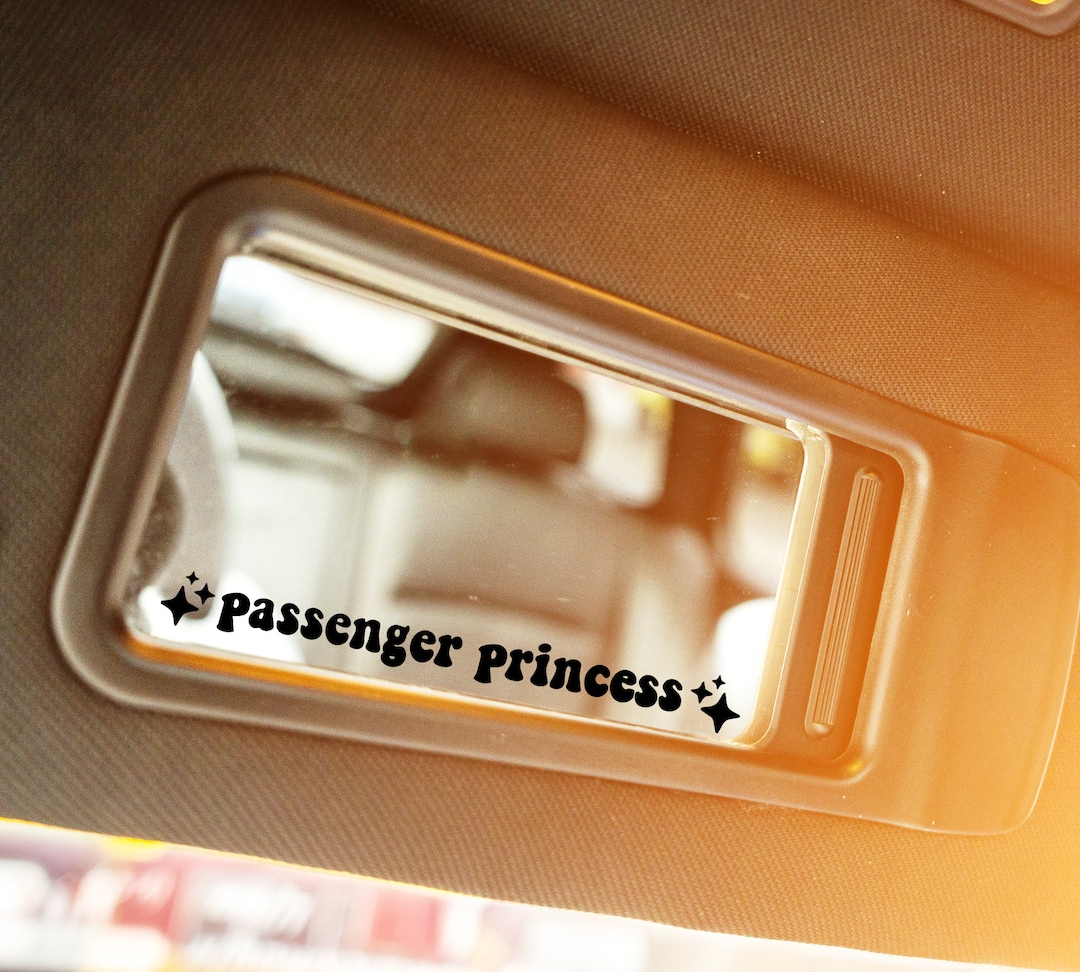 Passenger Princess Car Decal, Rear View Mirror Decal, Vinyl Decal, Tiny ...
