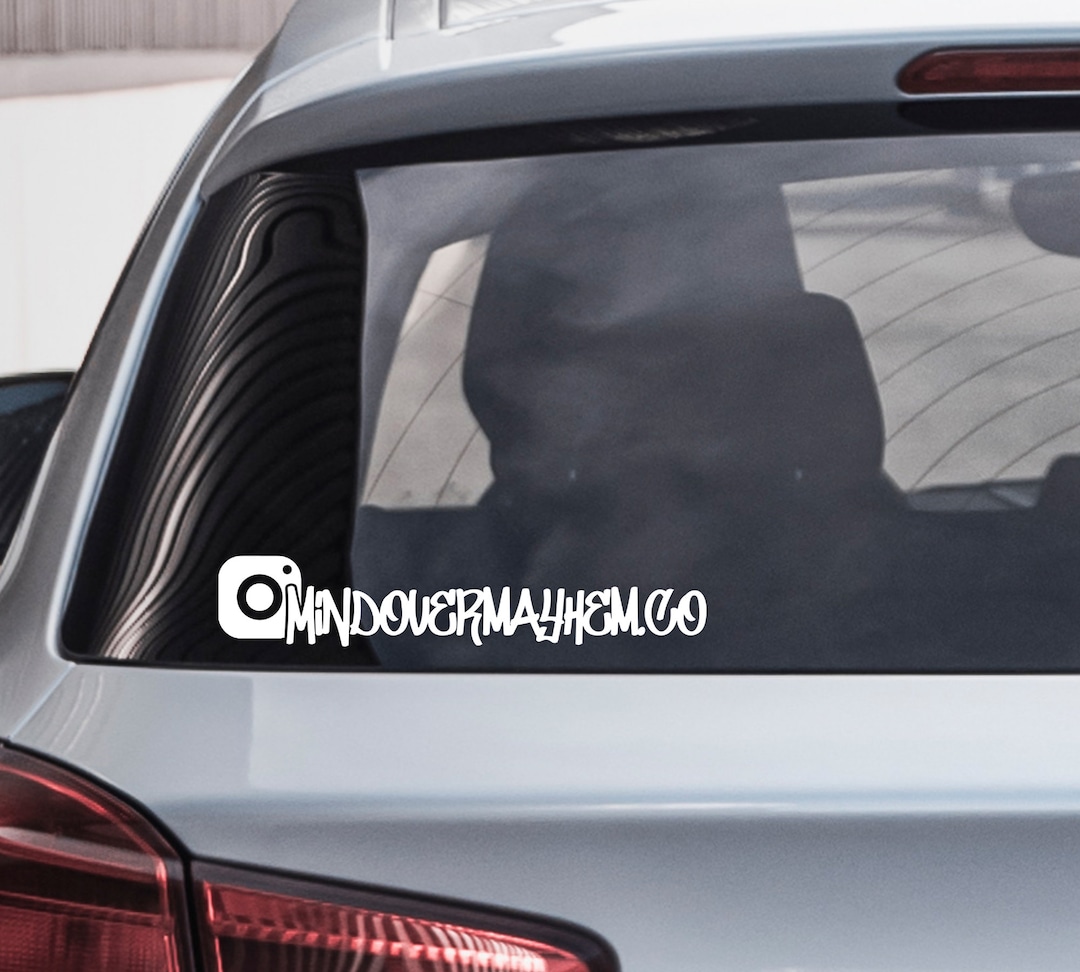 Custom Social Media Username Car Decal, Personalized Username Sticker ...