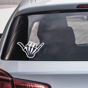 Hang Loose Skeleton Hand Car Decal, Vinyl Decals, Trendy, Car ...