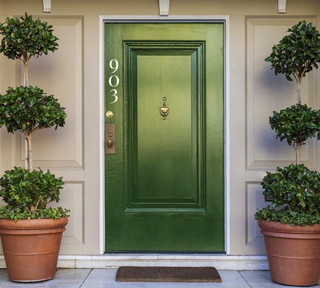 House Number Door Decal, Custom House Numbers, Front Door Decal, Front ...