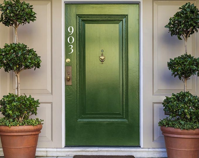 House Number Door Decal, Custom House Numbers, Front Door Decal, Front ...
