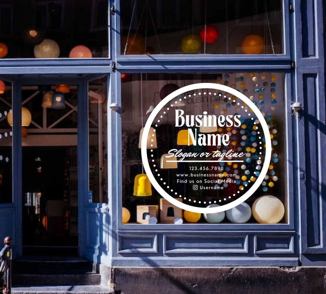 Custom Business Window Decal, Window Door Lettering, Business Logos ...