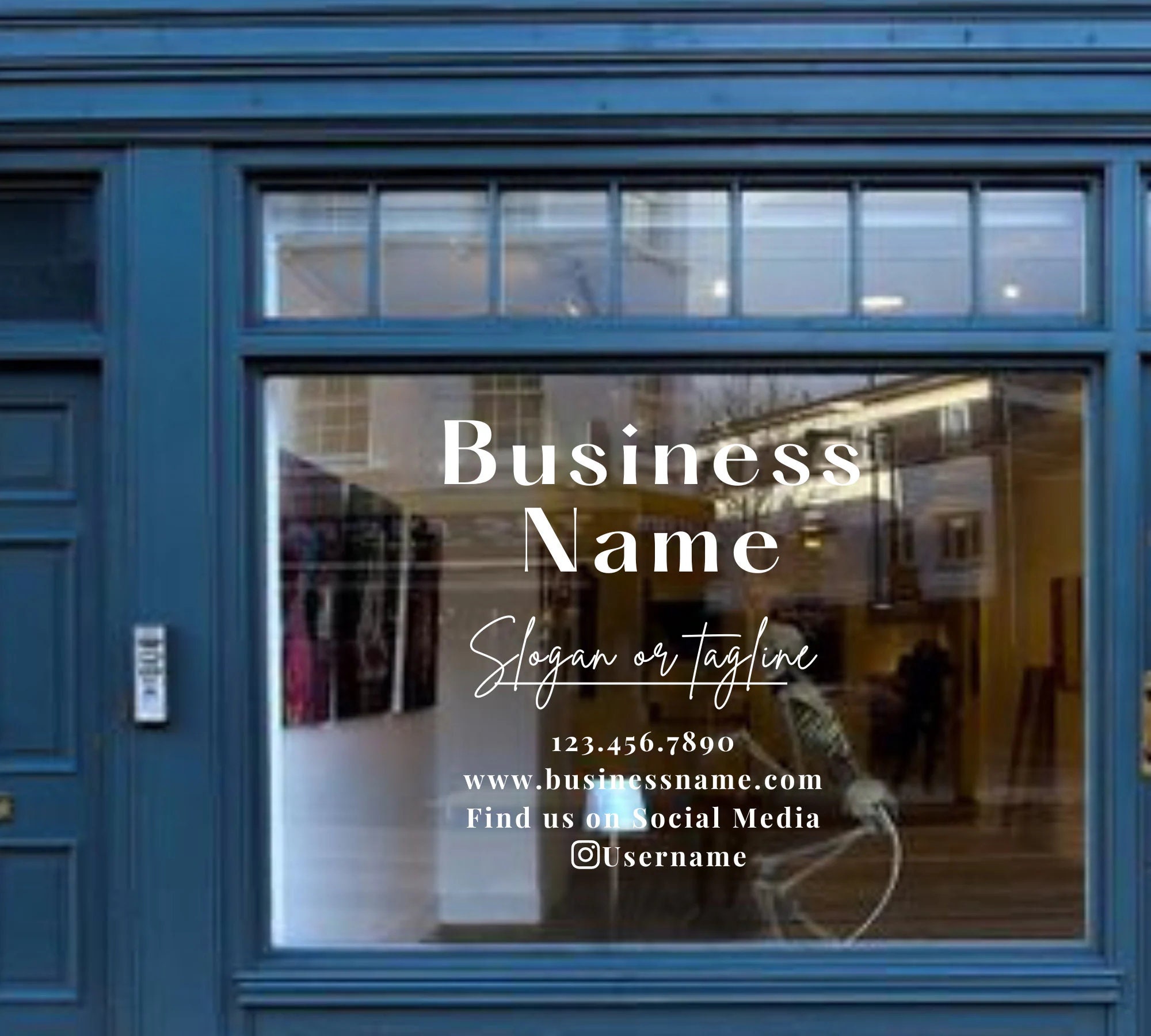 Custom Business Window Decal, Window Door Lettering, Business Logos ...