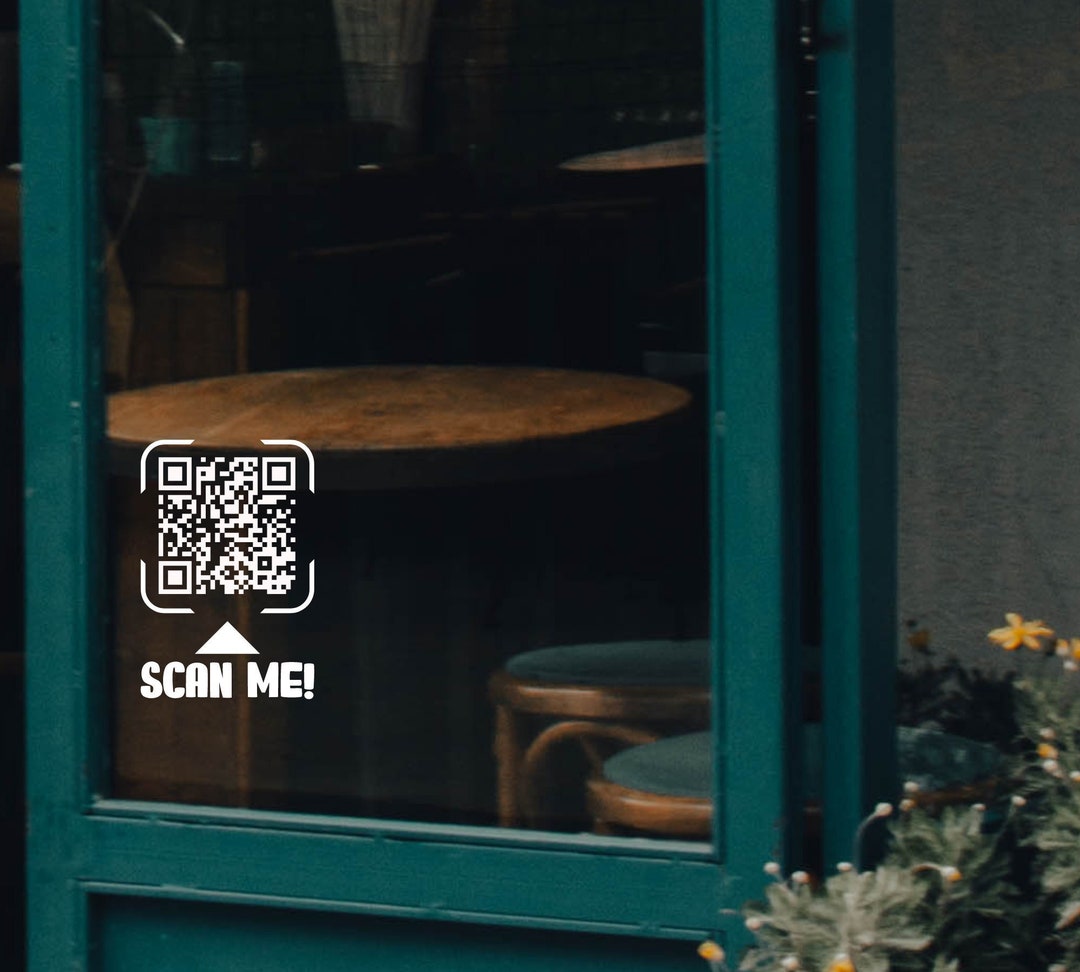 Personalized Qr Code Decal, Custom Window Qr Code, Storefront Qr Code ...