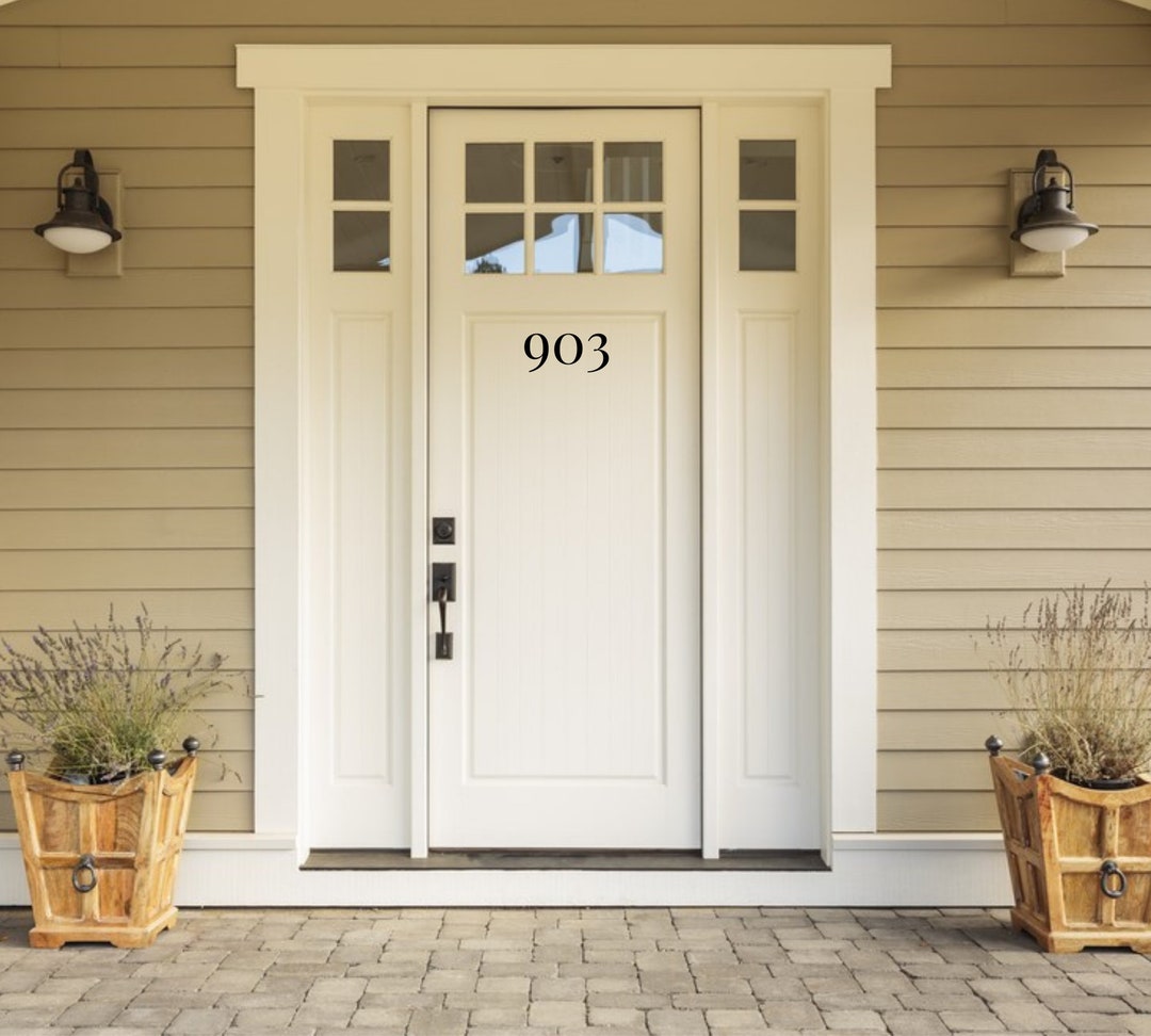 House Number Door Decal, Custom House Numbers, Front Door Decal, Front ...