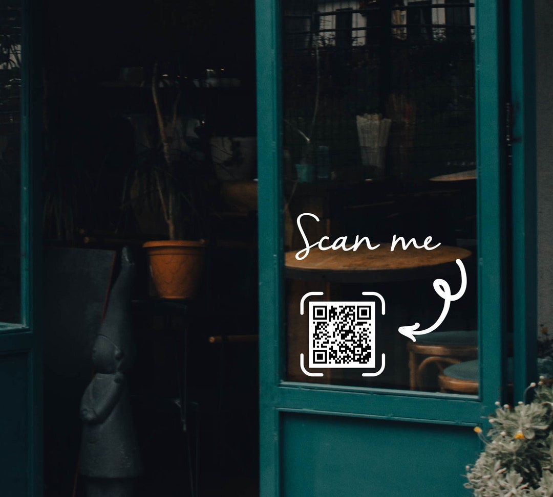 Personalized Qr Code Decal, Custom Window Qr Code, Storefront Qr Code ...