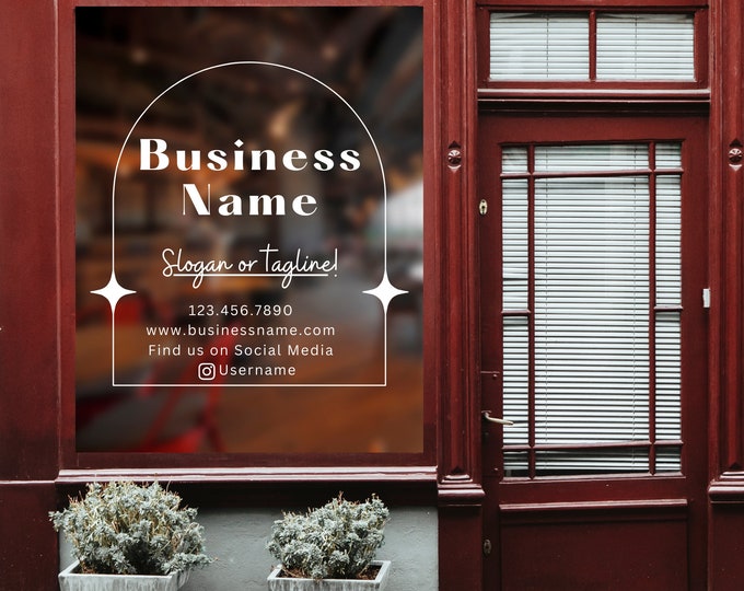 Custom Business Window Decal, Window Door Lettering, Business Logos ...